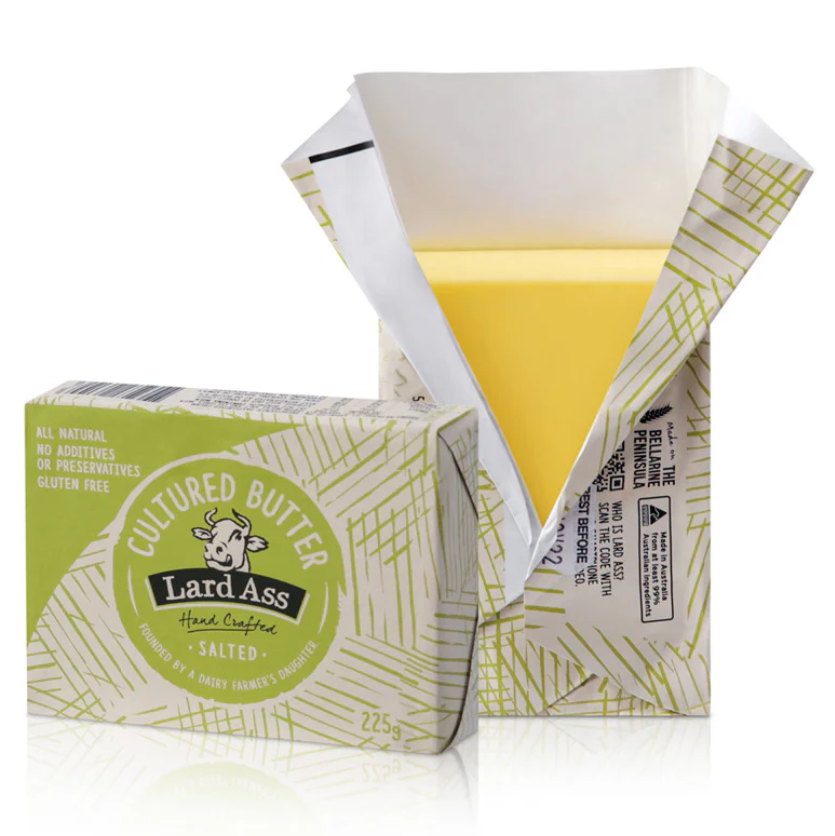 Lard Ass Salted Cultured Butter 225gm – The Prickly Pineapple