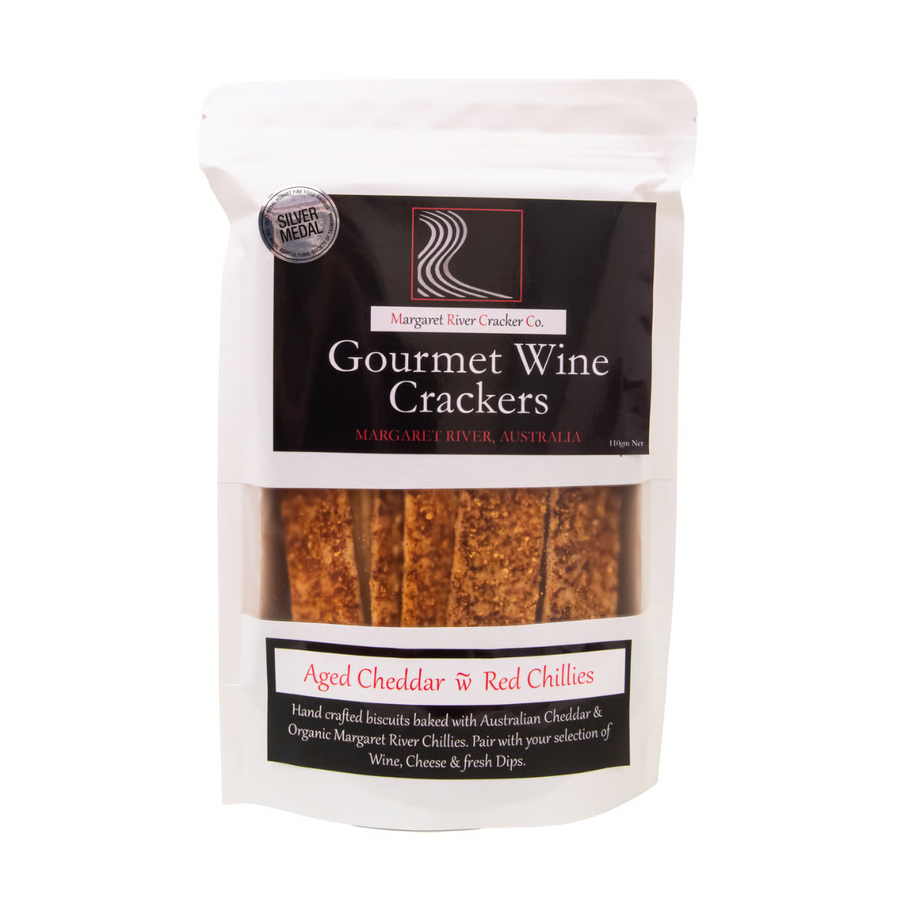 Margaret River Gourmet Wine Cracker Aged Cheddar & Red Chillies 110g ...