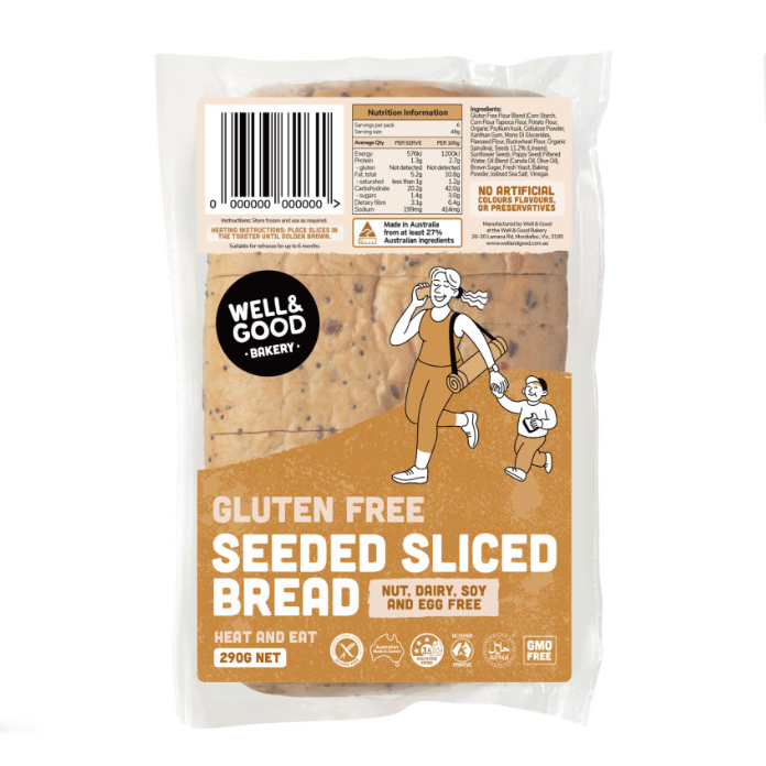 Well & Good Bakery Seeded Sliced Bread GF 300g – The Prickly Pineapple