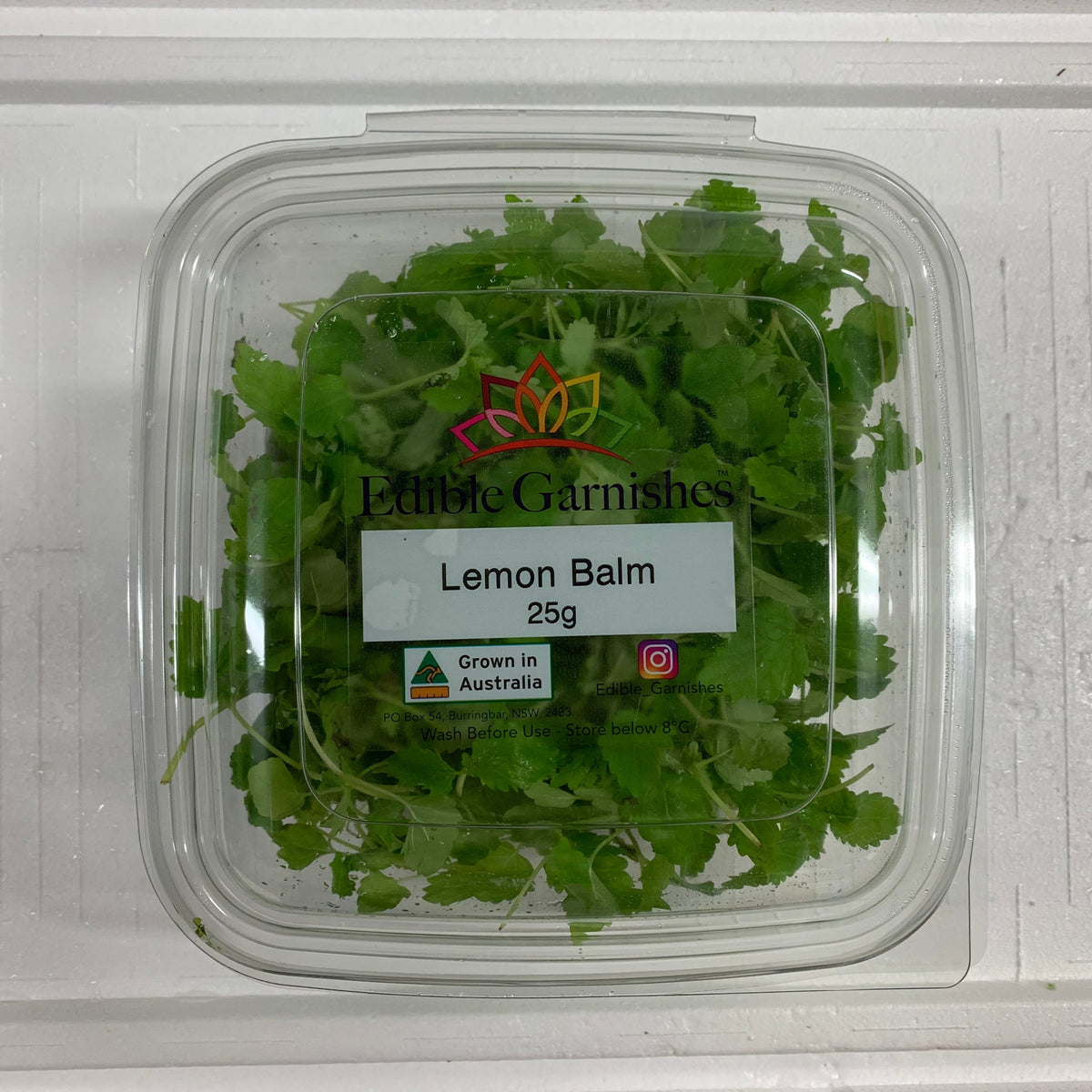 Edible Garnishes Lemon Balm punnet 25g – The Prickly Pineapple
